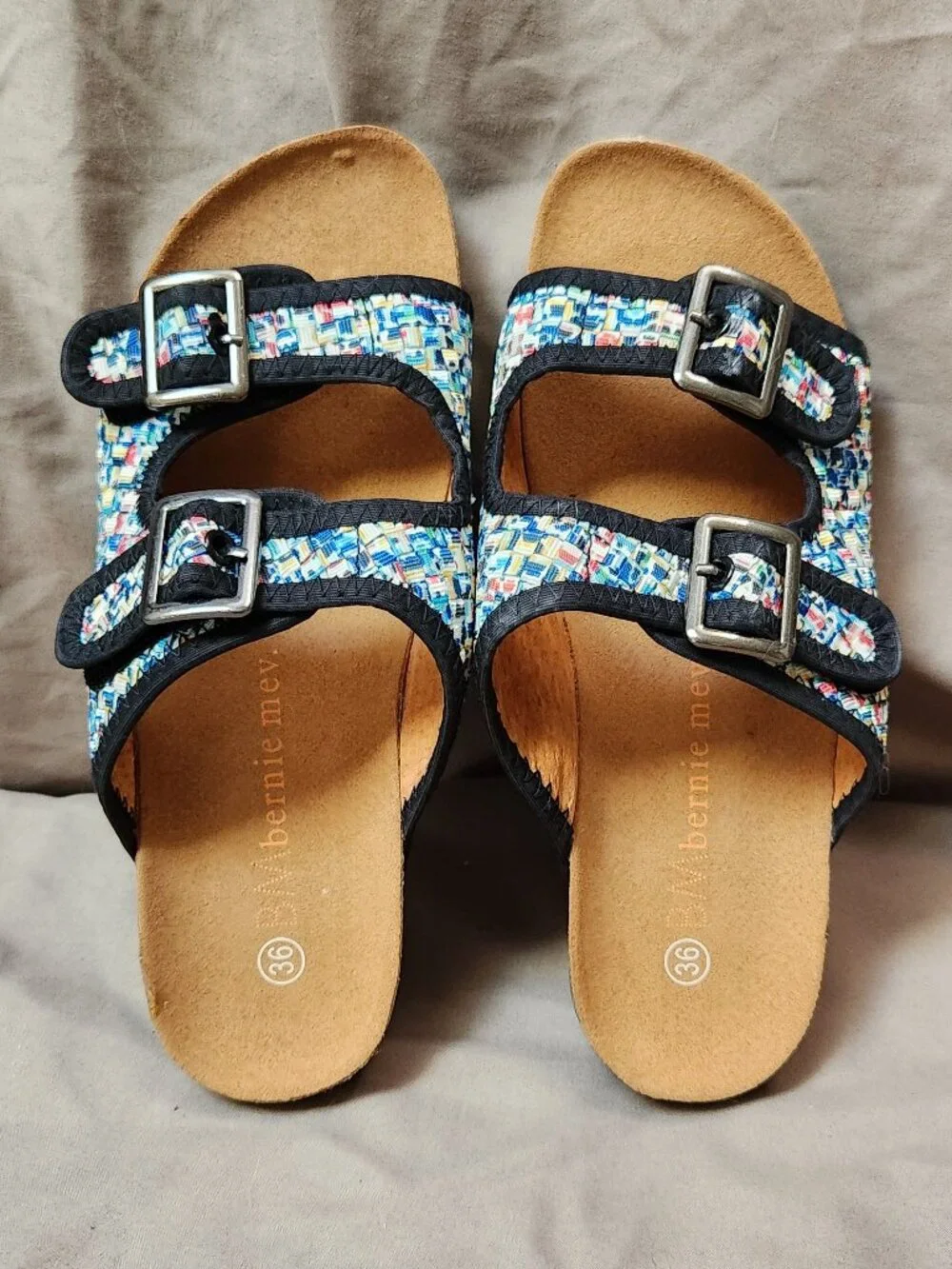 bernie mev. | Shoes | Bernie Mev Sunset Pixel Multicolor Sandals ...